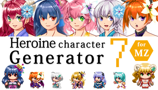 New Releases: Heroine Character Generator 7 for MZ, JRPG and Fantasy ...